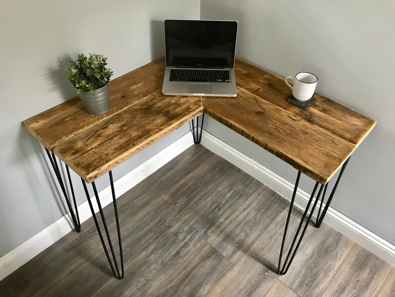 Victoria-rustic Corner Desk Made From Reclaimed Wood-choice | Etsy