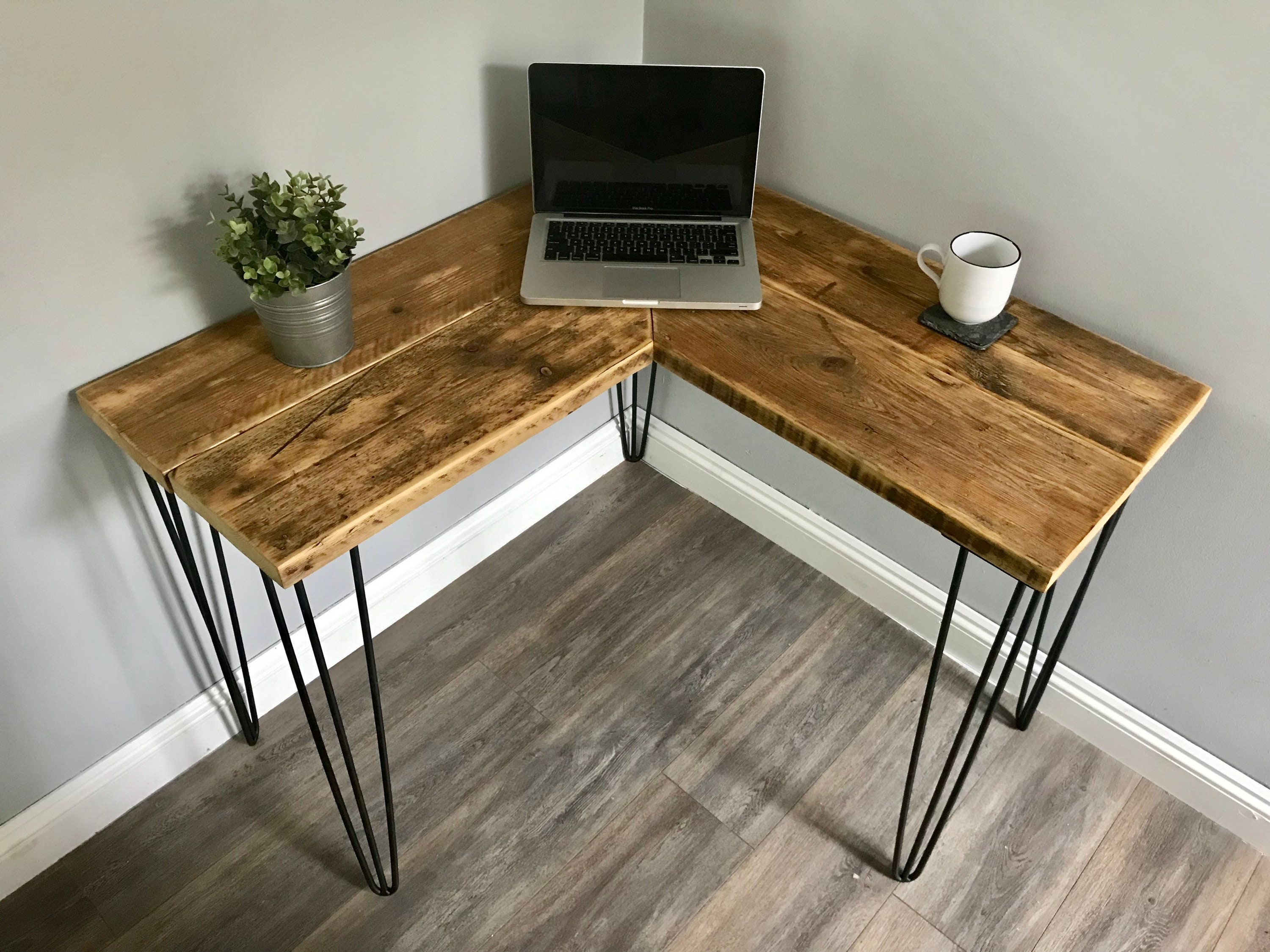 Victoria-rustic Corner Desk Made From Reclaimed Wood-choice | Etsy