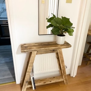 Rustic Console Table-rustic Side Table-reclaimed Wood Narrow Hallway ...