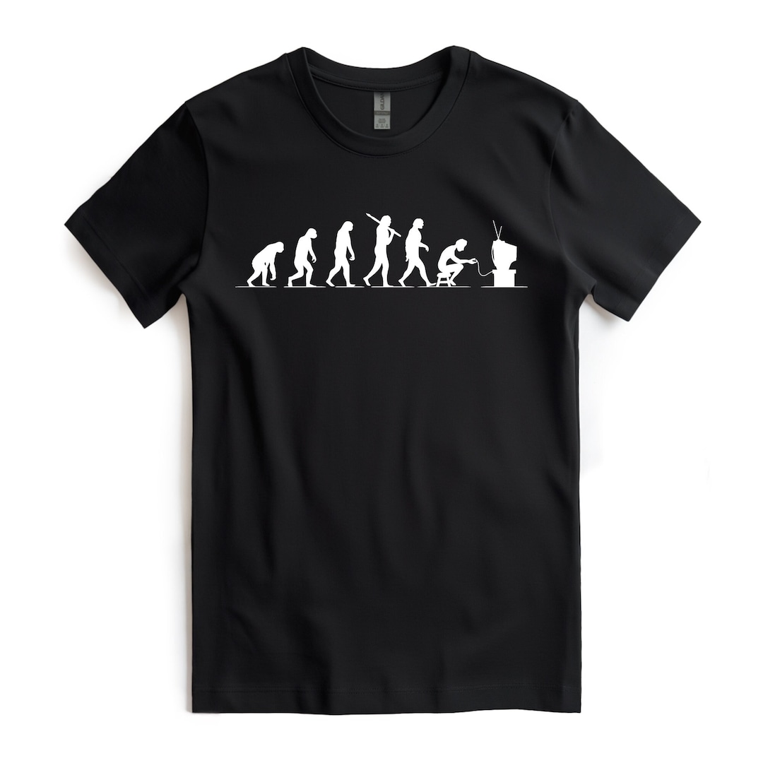 Digital Evolution of Man T-shirt Gamer or Computer Geek Tee, Evolution ...