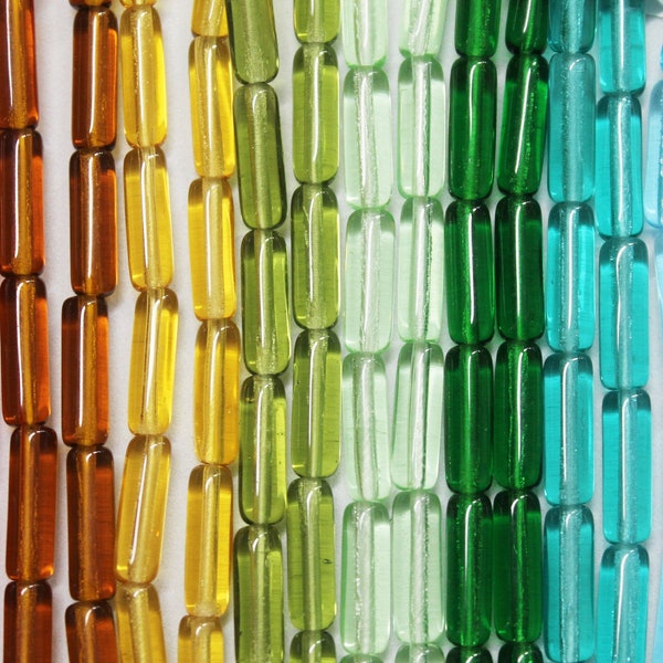 Czech Glass Tube Bead - Etsy