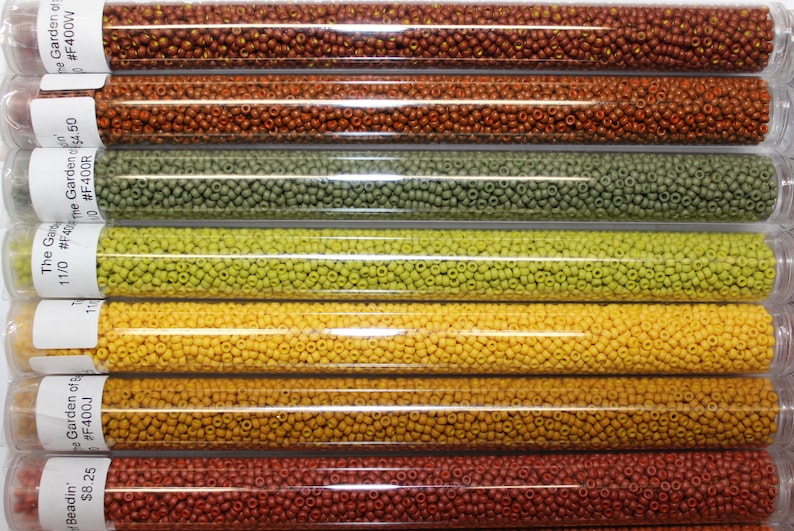 11/0 Japanese Seed Beads, Frosted Opaque Variety Pack, Nature Colors ...