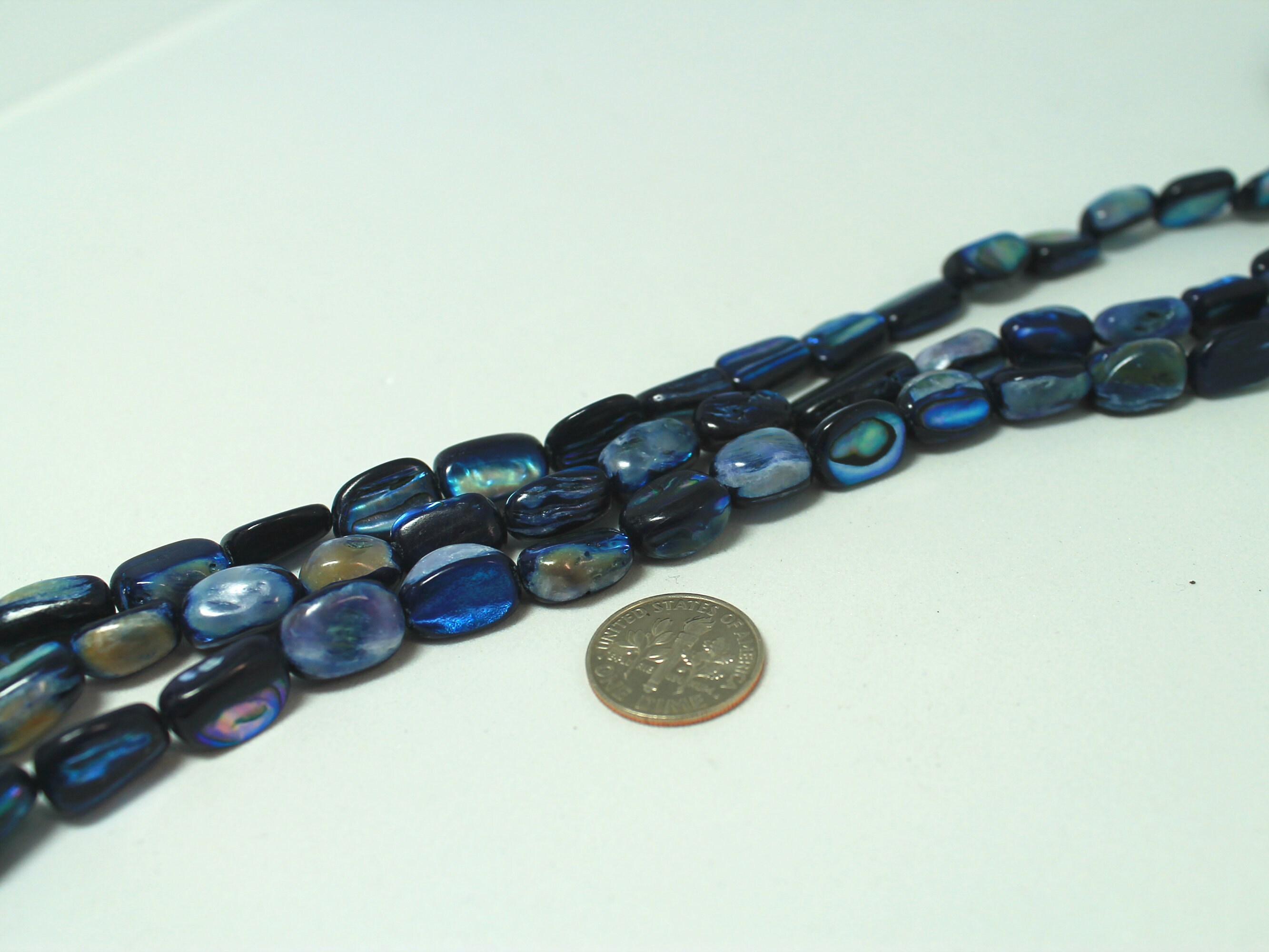 Paua Shell Nugget Beads 16 Inch Strand Sold by the Single - Etsy