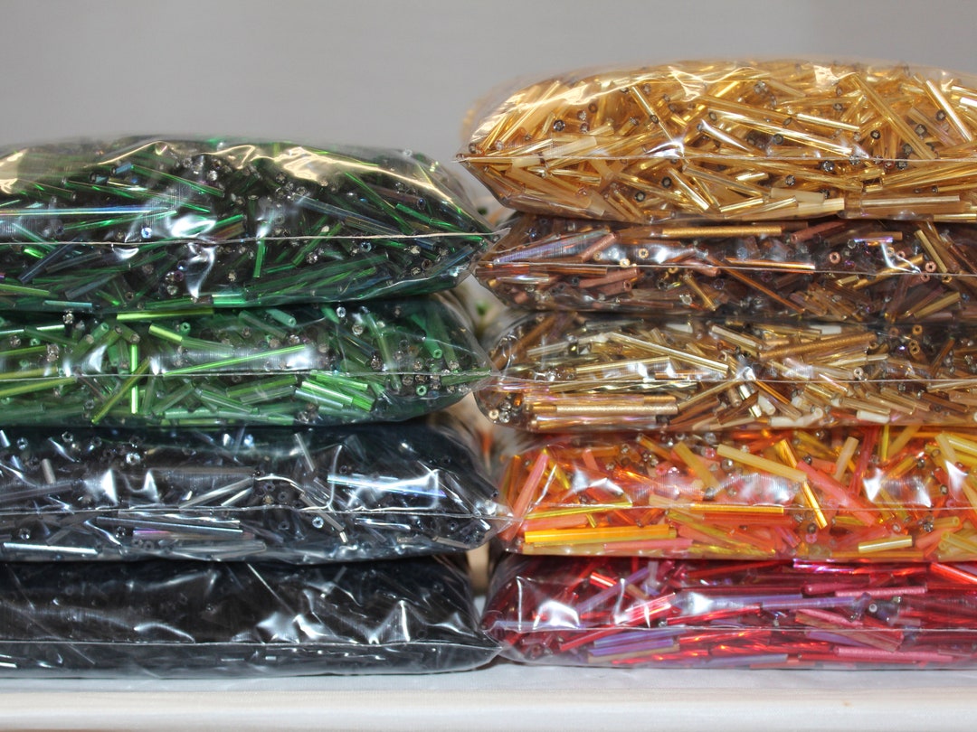 GRAB BAG! Bugle Bead Loose Mega Mix, Choose Your Color Range, 1/4 Kilo ...