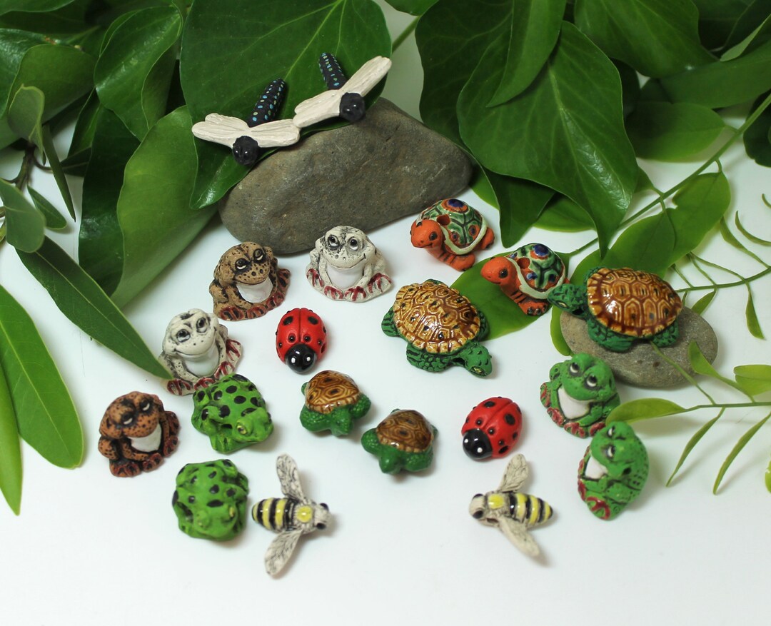 Hand Painted Peruvian Beads, Mixed Variety of Garden Animals, 2 Pieces ...