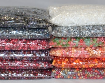GRAB BAG! - Size 11/0 Czech Seed Beads, Choose Your Color Range, 1/4 ...