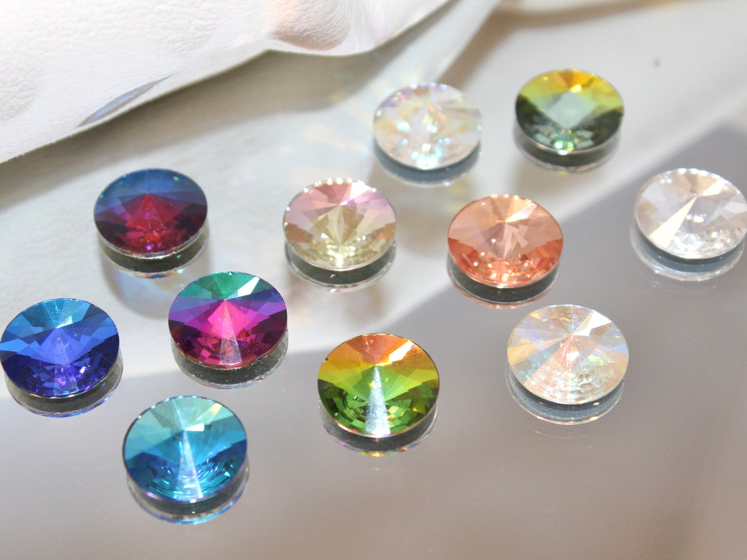 Vintage 16mm Preciosa Rivoli MAXIMA Flatback Rhinestones, 10 Colors to ...