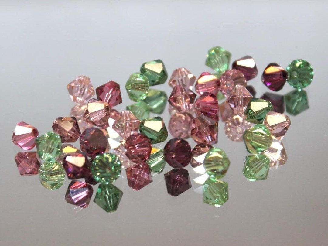 Lotus Flower Mix, Swarovski Crystal 6mm Bicone Beads, Sold by 30pc Set ...