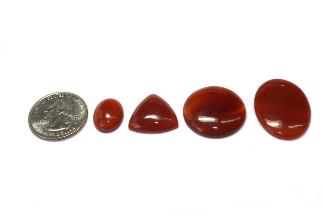 Carnelian Cabochons, 4 Size/shape Options, Sold by Single Cabochon or ...