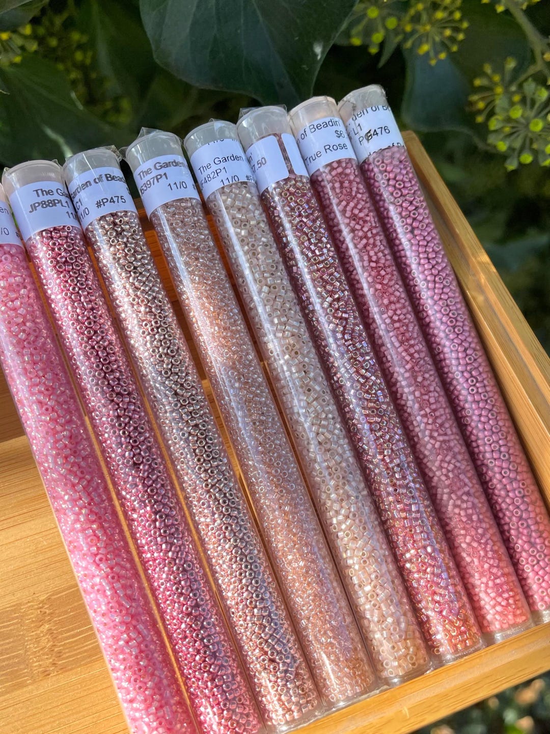 11/0 Rose Japanese Seed Bead Mini Pack, 8 Colors Included, 1 Ounce Tube ...