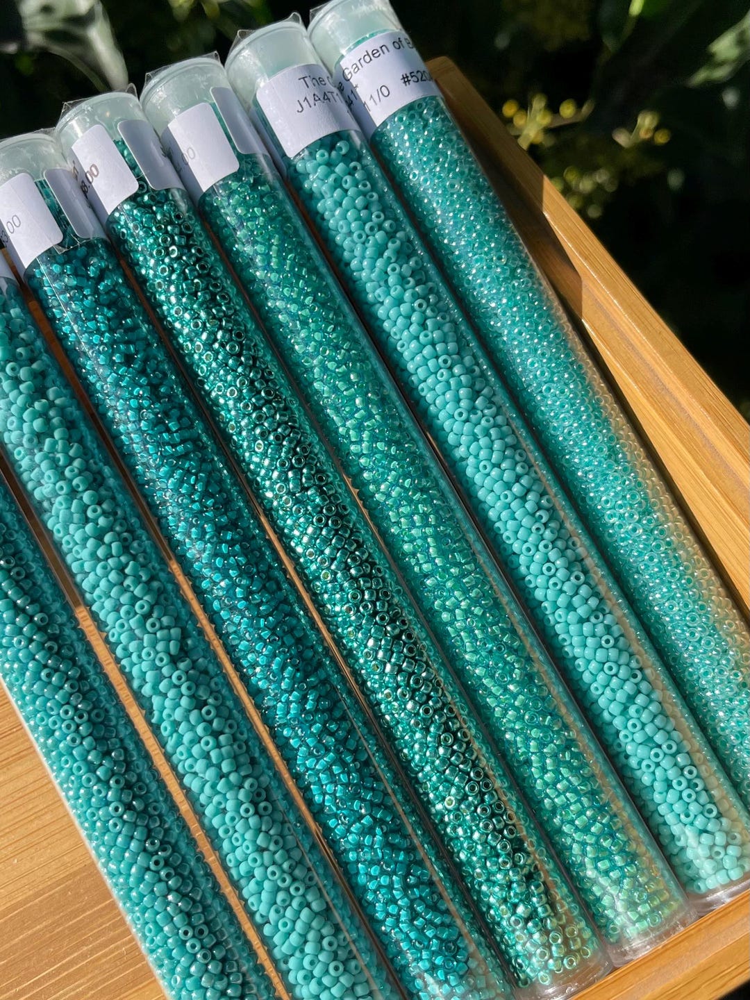 11/0 Green Turquoise Japanese Seed Bead Mini Pack, 7 Colors Included, 1 ...