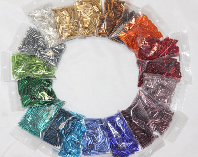 3mm Bugle Japanese Seed Beads / Miyuki Seed Beads / Earthtone Mix ...