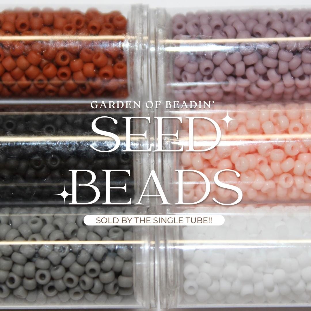 11/0 Frosted Opaque Japanese Seed Beads, Peach, Lavender, Brown, Black ...