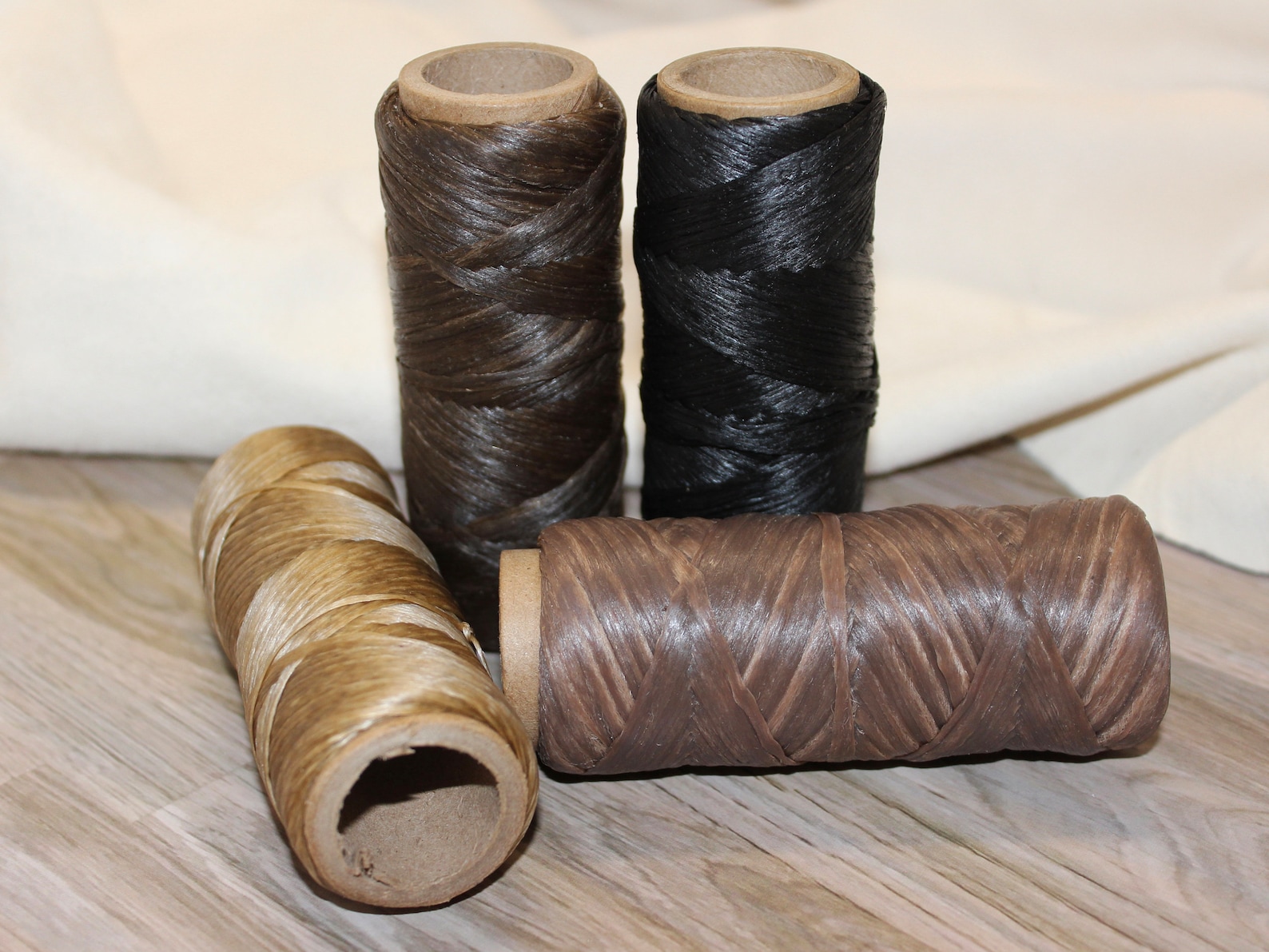 1 Ounce Spool Artificial Sinew, 4 Color Options, Waxed Beading Thread ...