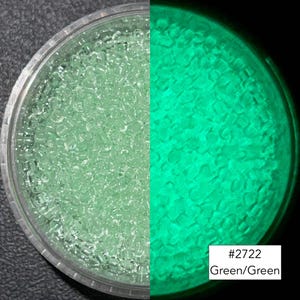 Japanese Glow in the Dark Seed Beads, Available in Size 11/0 or 8/0, 7 ...