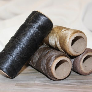 1 Ounce Spool Artificial Sinew, 4 Color Options, Waxed Beading Thread ...