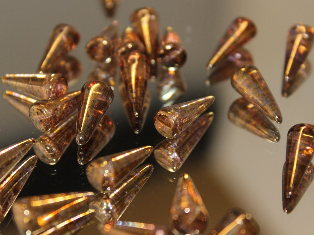 7x17mm Preciosa Large Spikes, Rose Lumi, 24 Pieces per Purchase, 25% ...