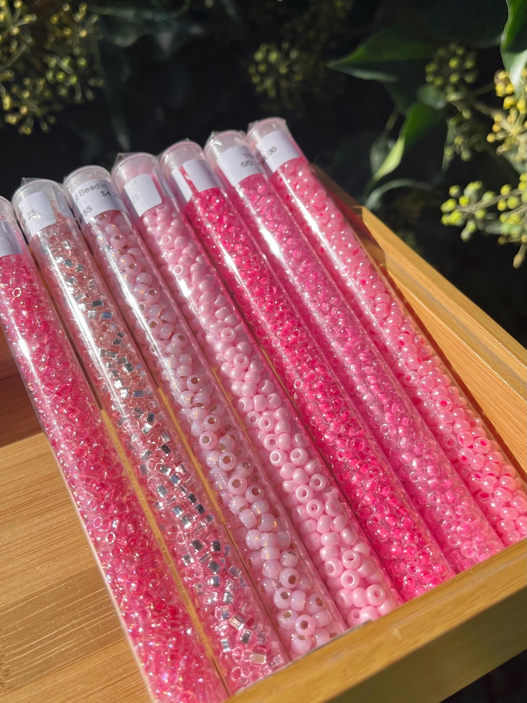 6/0 Hot Pink Japanese Seed Bead Mini Pack, 7 Pink Colors Included, 1 ...