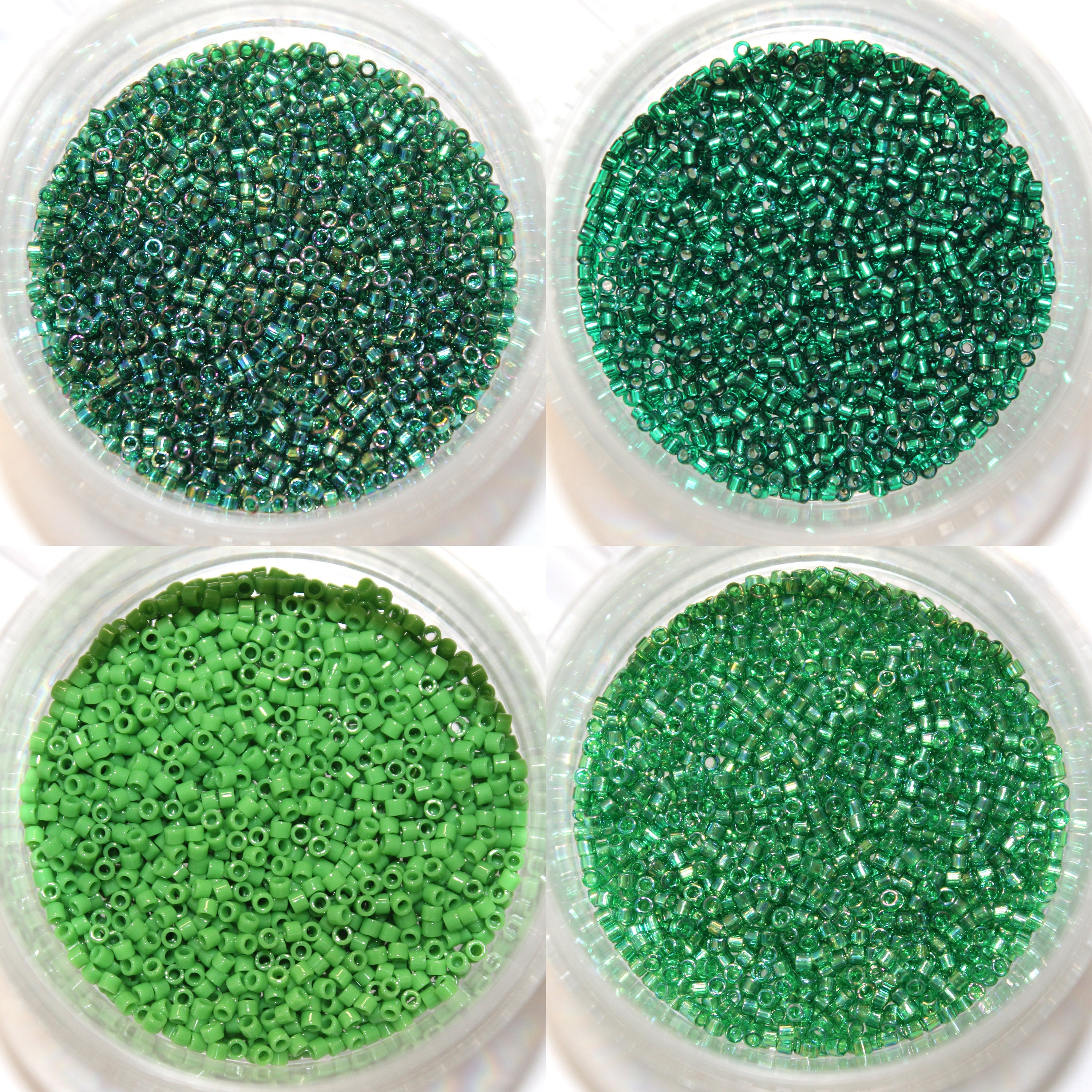 Lucky Shamrock Variety Pack, 11/0 Miyuki Delica Seed Beads, 8 Grams of ...