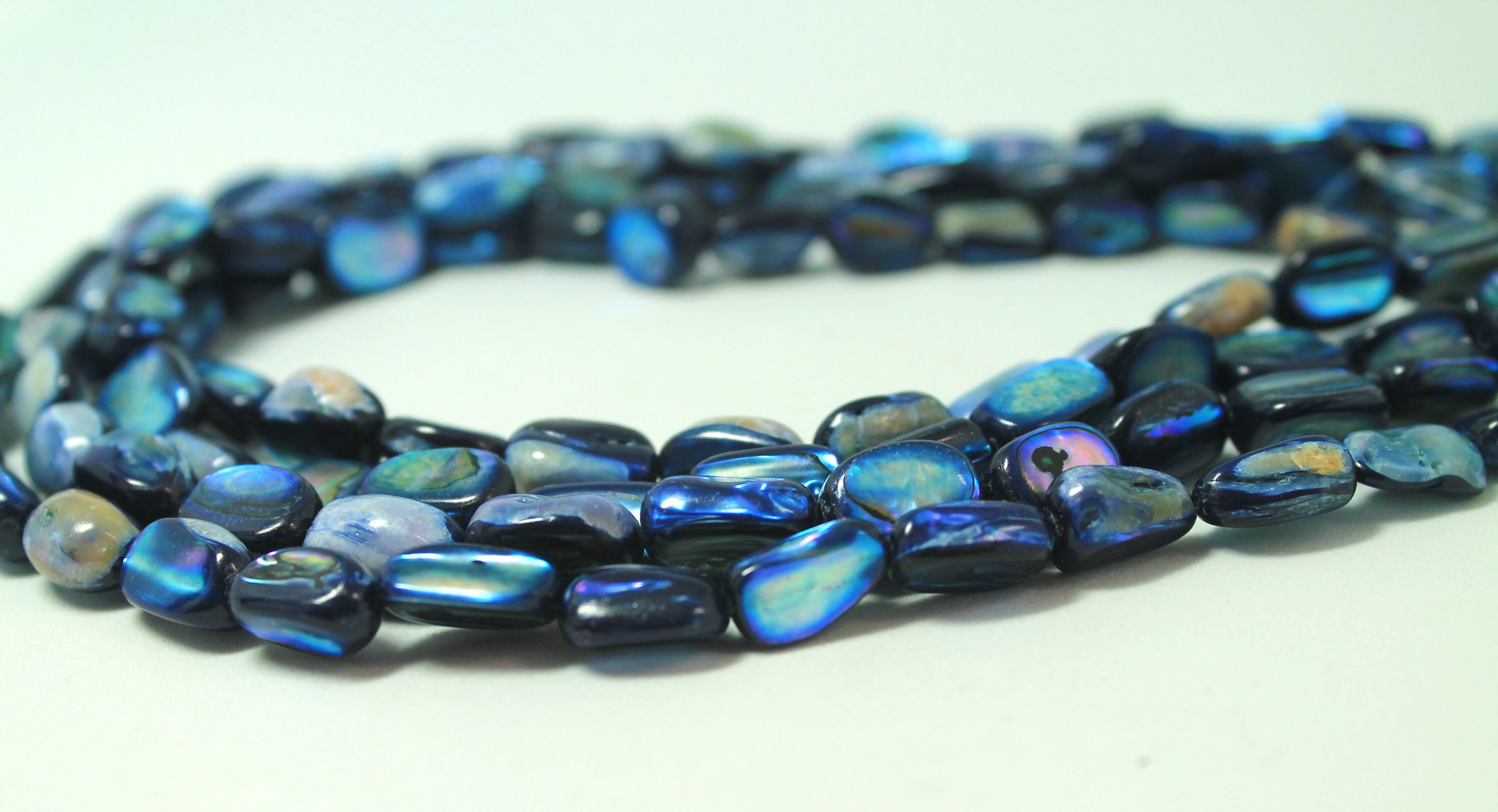 Paua Shell Nugget Beads 16 Inch Strand Sold by the Single - Etsy