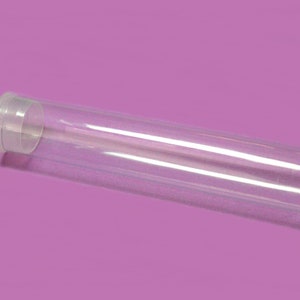 Dozen Clear Plastic Tubes With Tops, 3 Sizes Available, Sold by the ...
