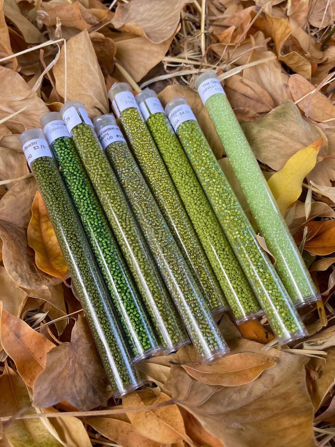 11/0 Celery Green Japanese Seed Bead Mini Pack, 8 Colors Included, 1 ...