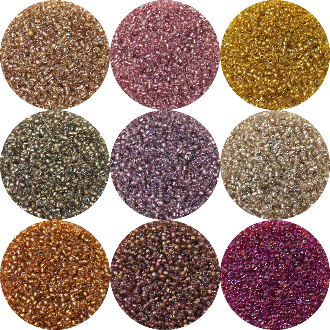 11/0 Miyuki Japanese Shimmer Lined AB Variety Pack 23 Colors - Etsy
