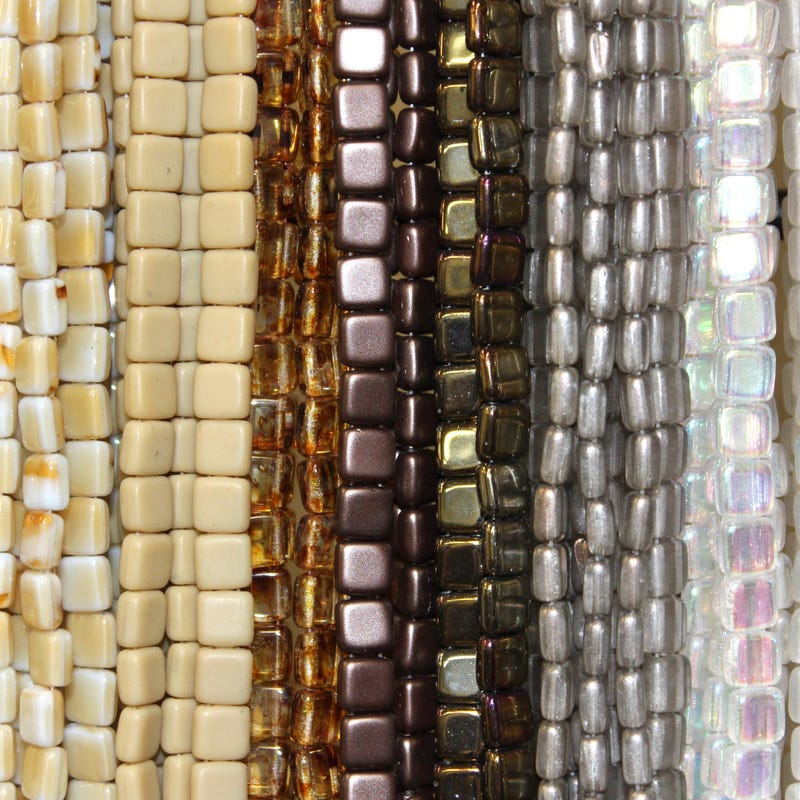 Square Glass Beads - Etsy