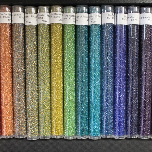 11/0 Miyuki Japanese Shimmer Lined AB Variety Pack 23 Colors - Etsy