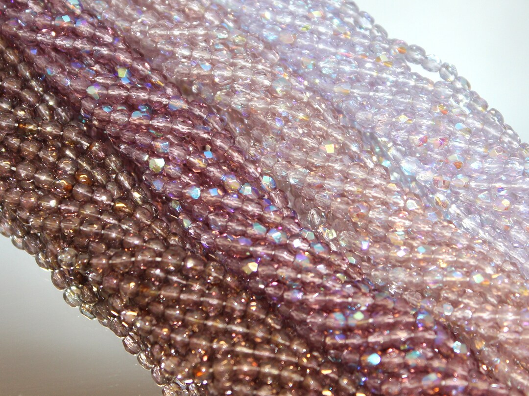 3mm Czech Fire Polish Beads, 3 Color Options, Sold by the Half Mass, 20 ...