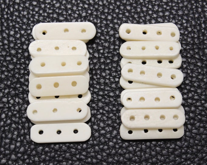 Hand Carved Bone Separators for Chokers and Tribal Jewelry, 2 and 3 ...