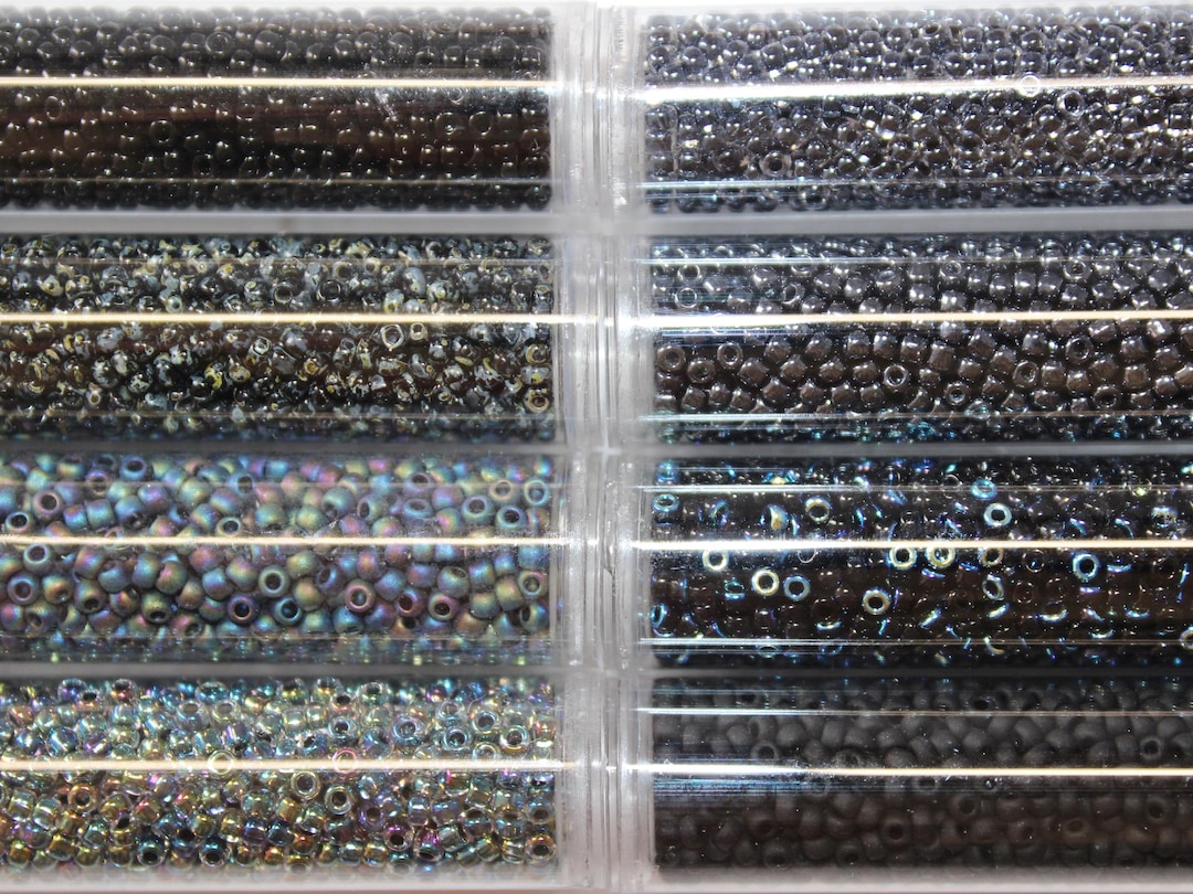11/0 Ozzy Japanese Seed Bead Mini Pack, 8 Colors Included, 1 Ounce Tube ...