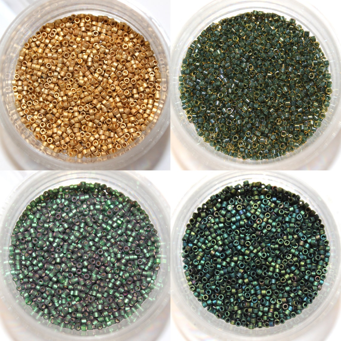 Lucky Shamrock Variety Pack, 11/0 Miyuki Delica Seed Beads, 8 Grams of ...