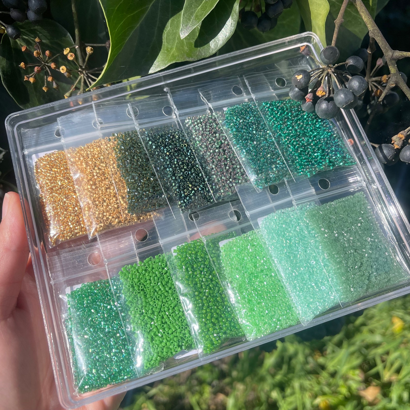 Lucky Shamrock Variety Pack, 11/0 Miyuki Delica Seed Beads, 8 Grams of ...