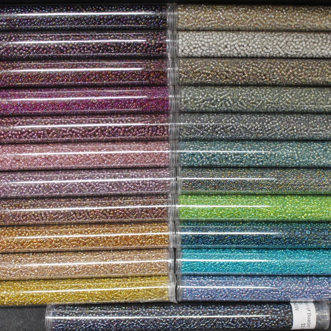11/0 Miyuki Japanese Shimmer Lined AB Variety Pack 23 Colors - Etsy