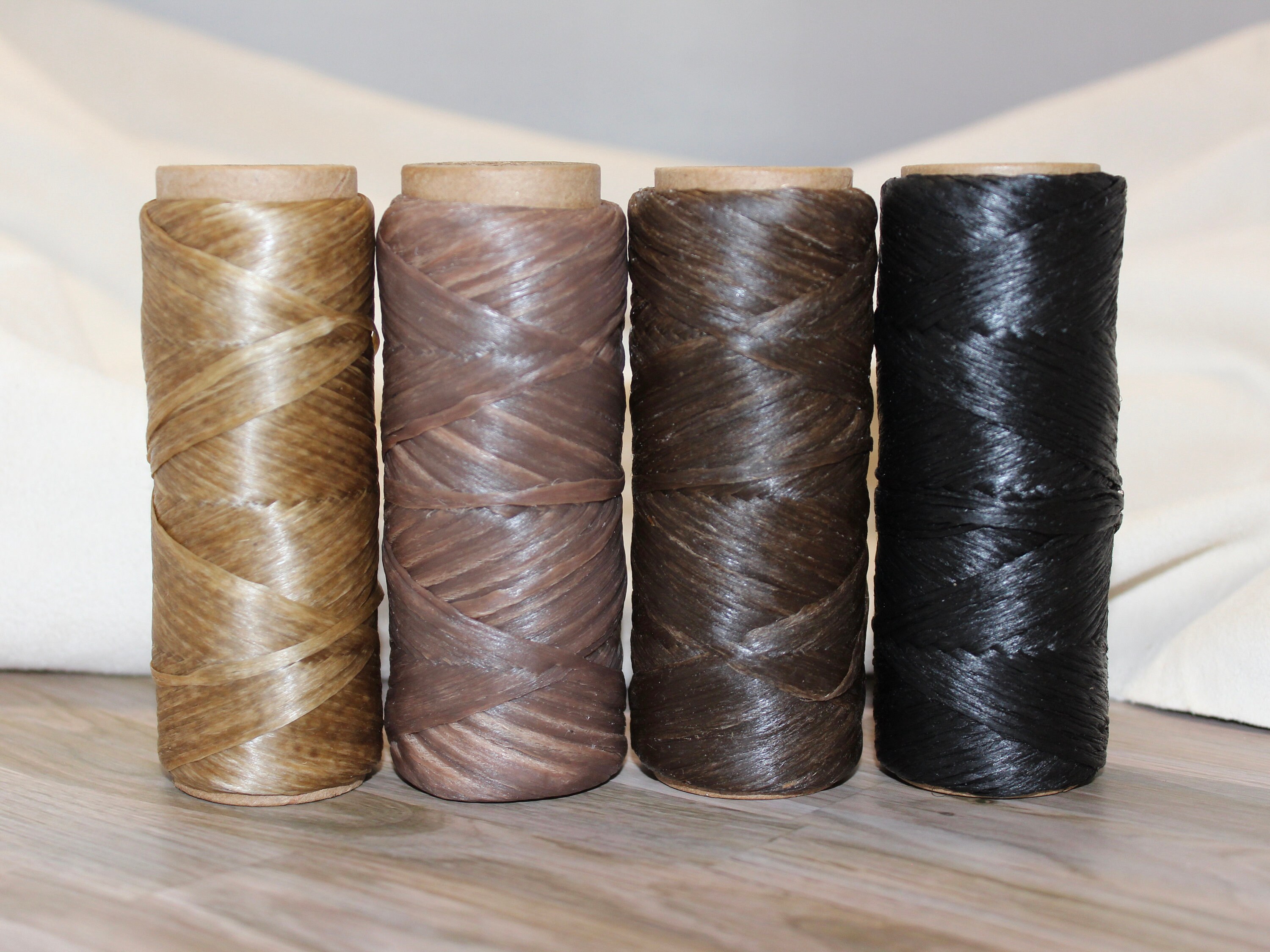1 Ounce Spool Artificial Sinew, 4 Color Options, Waxed Beading Thread ...