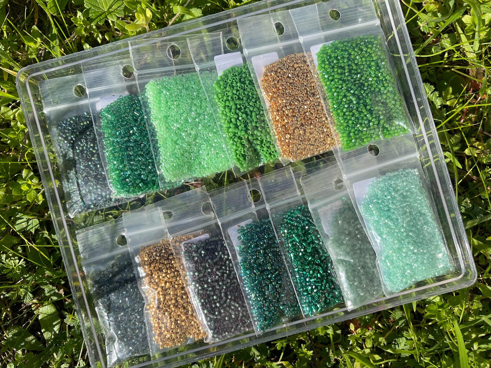 Lucky Shamrock Variety Pack, 11/0 Miyuki Delica Seed Beads, 8 Grams of ...
