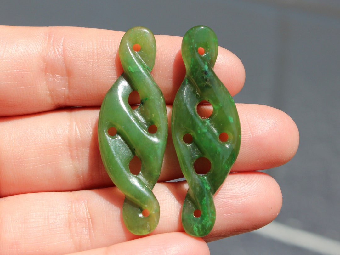15x44mm Hand Carved Nephrite Jade Celtic Knot 20% Off - Etsy