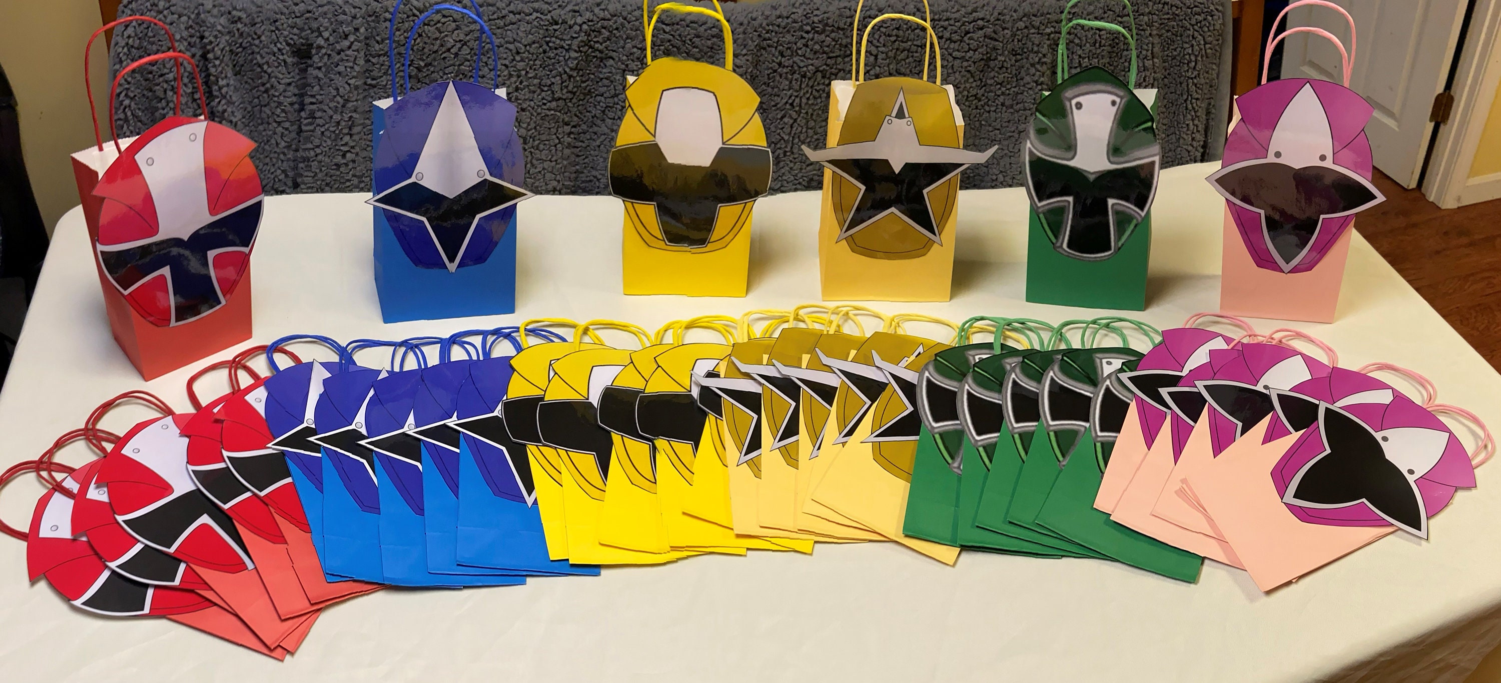 Power Rangers Favor Bags - Etsy