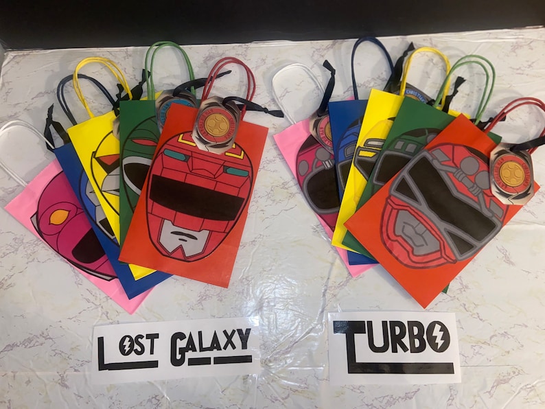 Power Rangers Favor Bags - Etsy