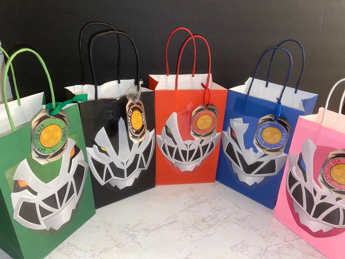 Power Rangers Favor Bags - Etsy