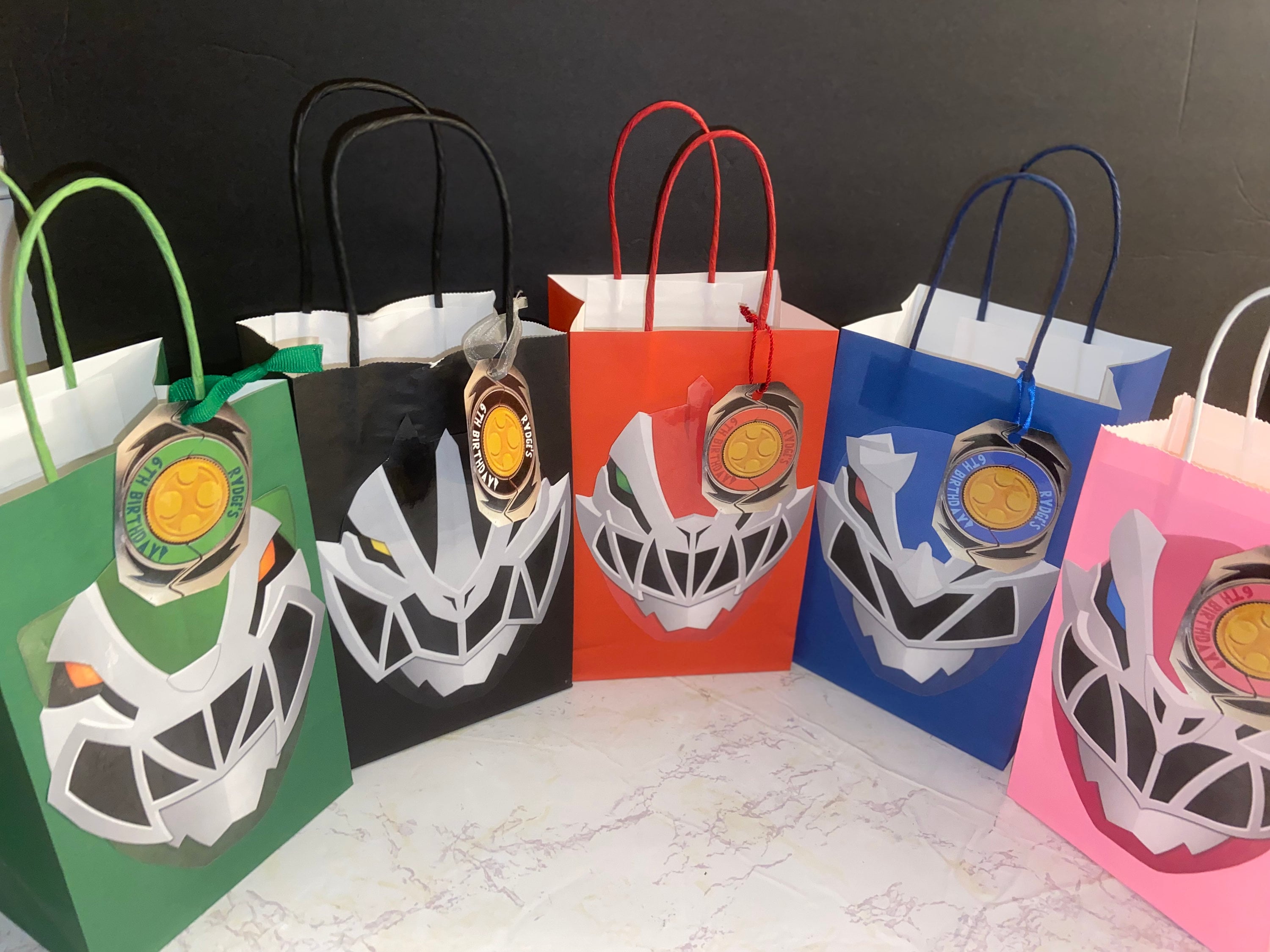 Power Rangers Favor Bags - Etsy