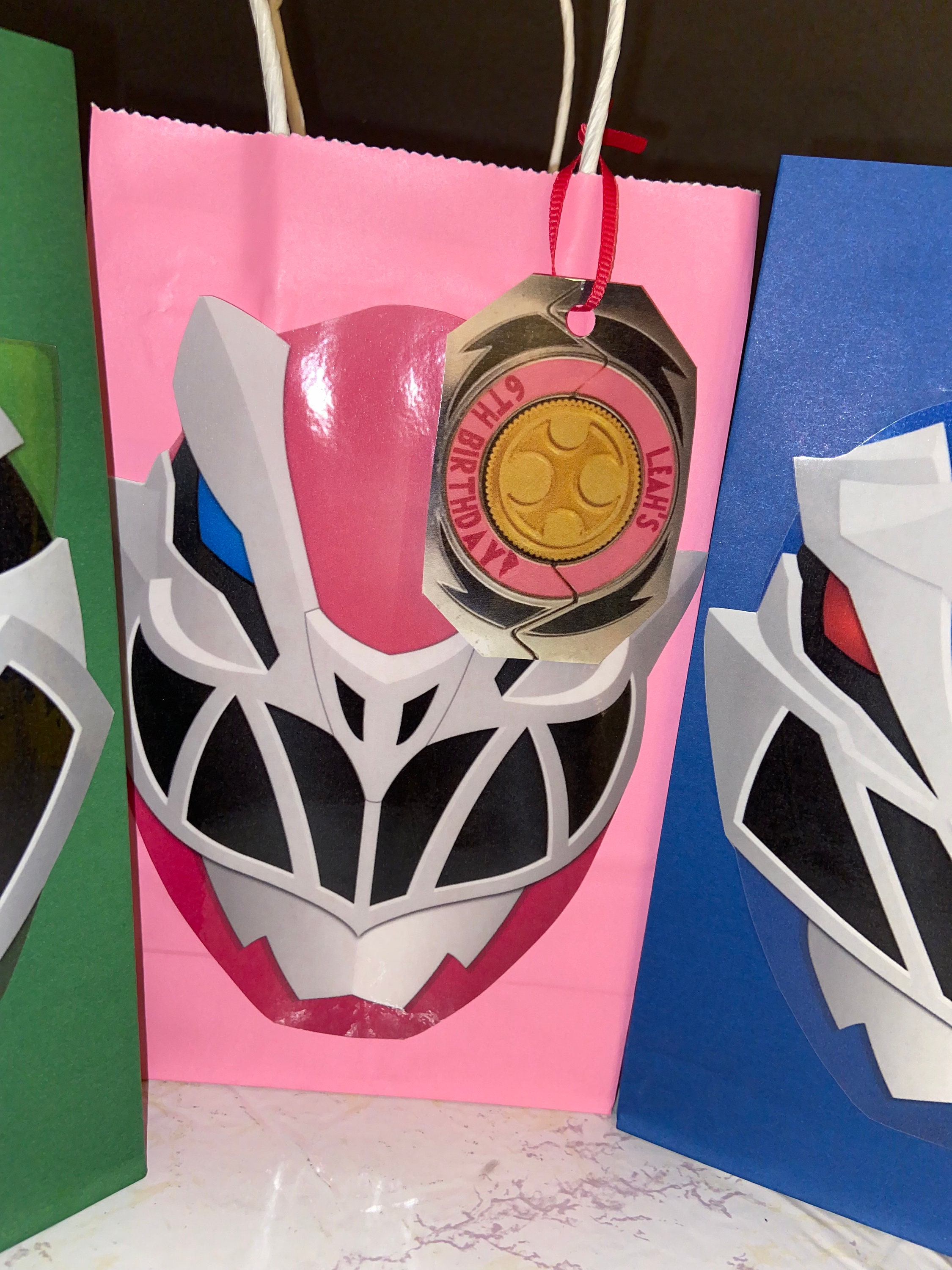 Power Rangers Favor Bags - Etsy