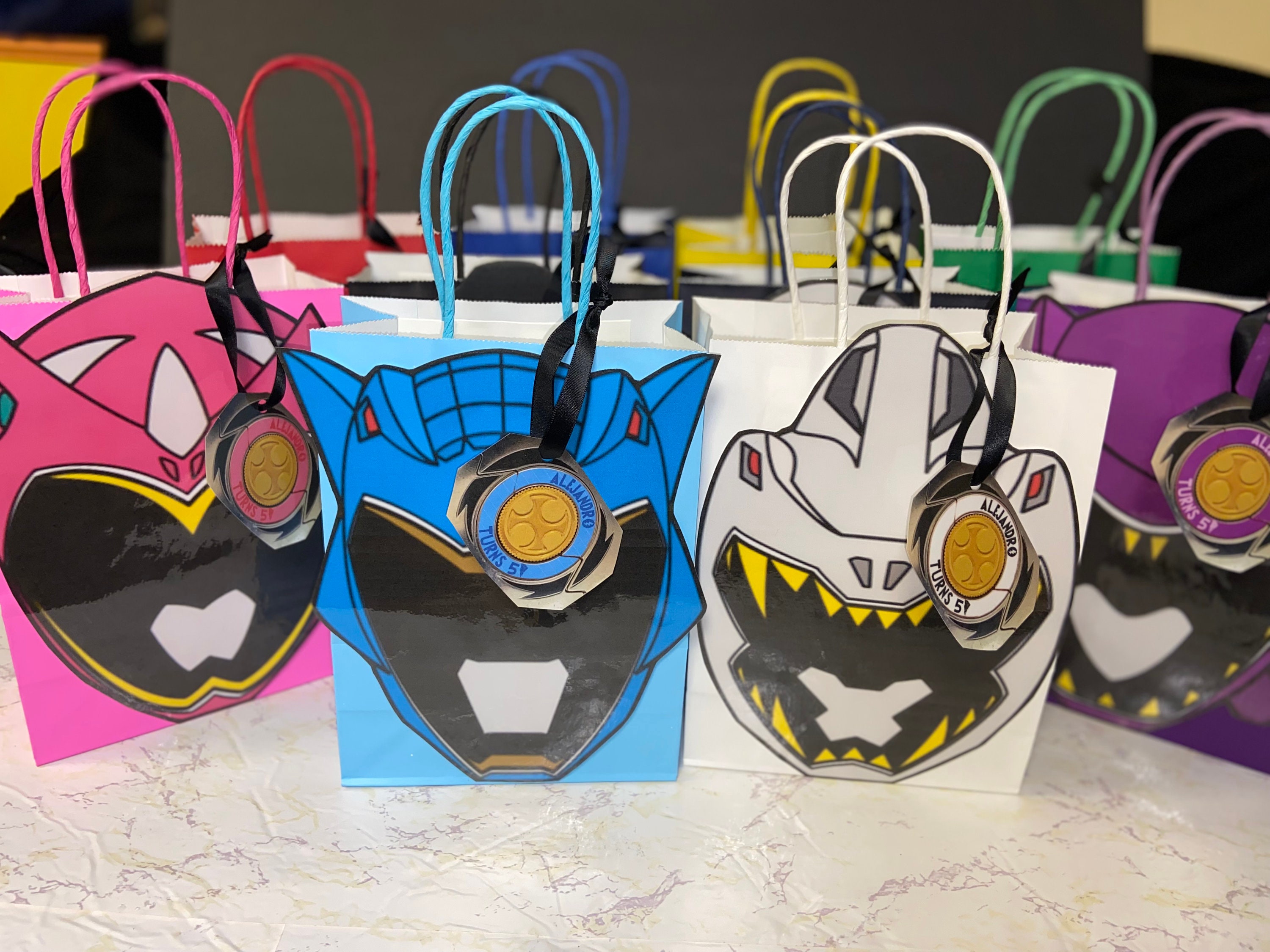 Power Rangers Favor Bags - Etsy