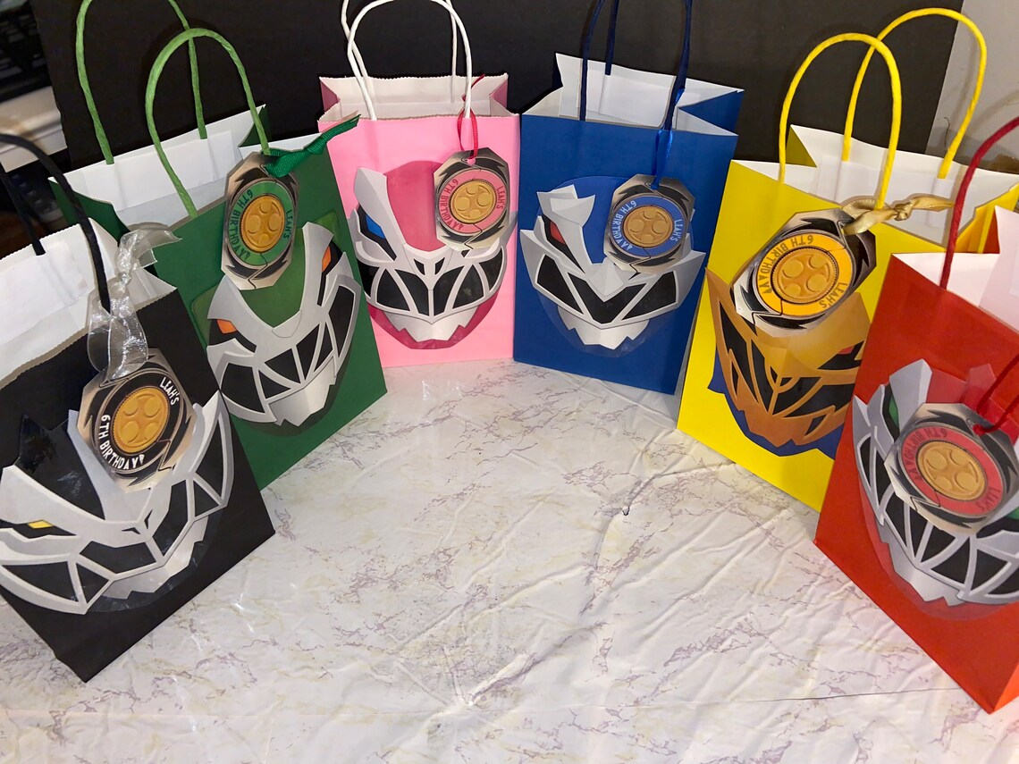 Power Rangers Favor Bags - Etsy