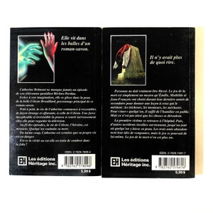 Collection FRISSONS des éditions Héritage Québec culte RARE des années ...