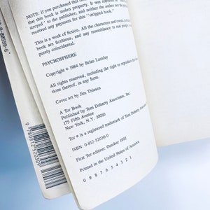 Psychosphere by Brian Lumley / Author of the Necroscope Series / Tor ...