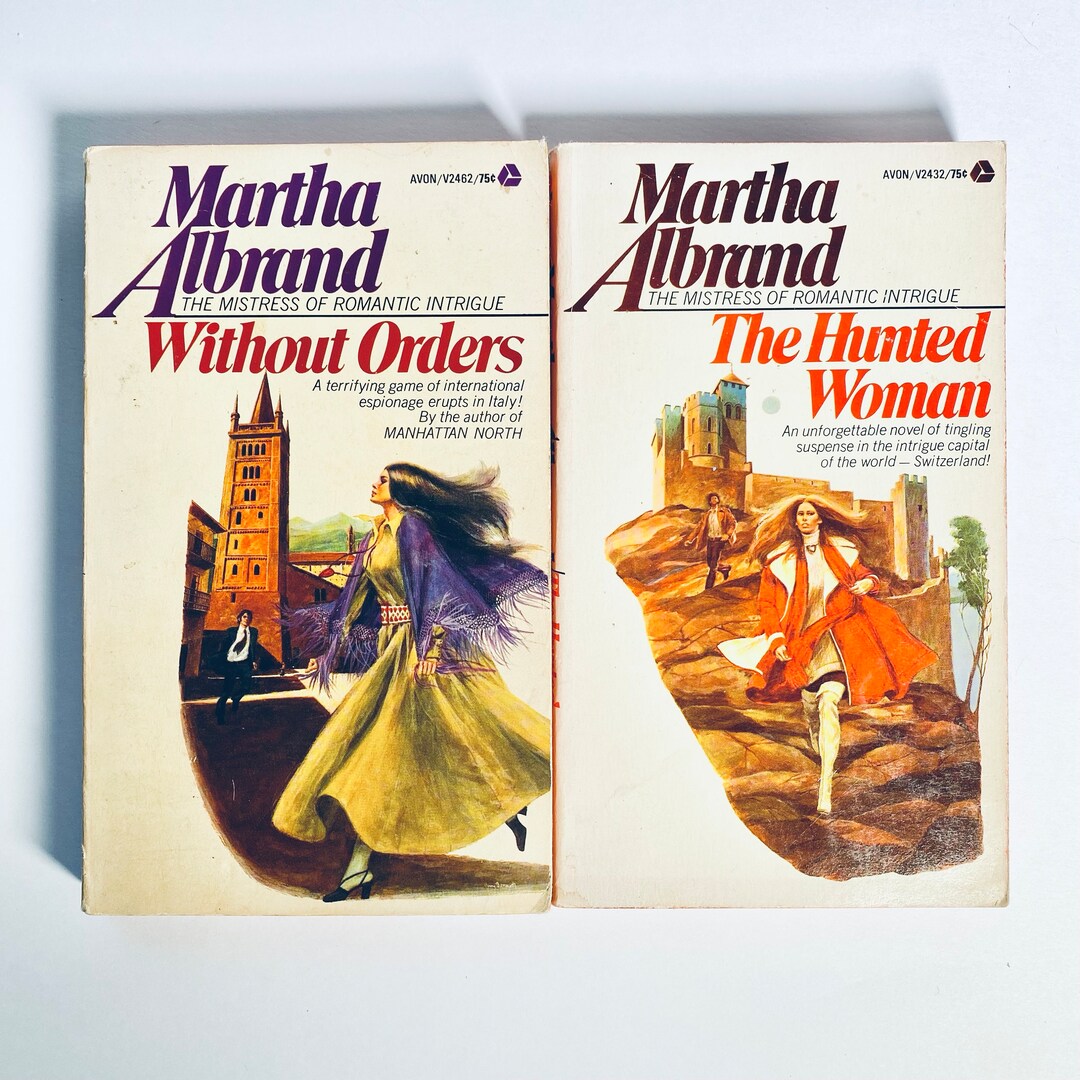 Martha Albrand / the Hunted Woman and Without Orders / Vintage Avon ...