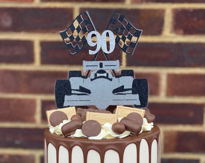 Bespoke Formula One F1 Racing Car Cake Topper, Add Optional Age, Name ...
