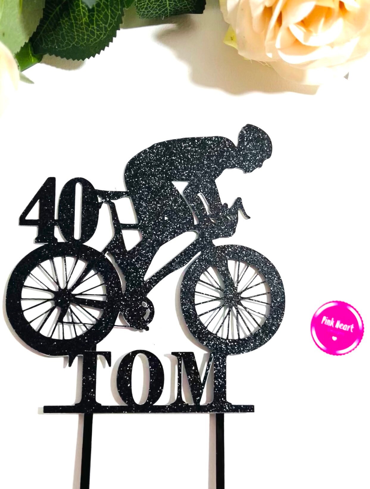 Bespoke Cyclist Bicycle Bike Personalised Cake Topper Add - Etsy